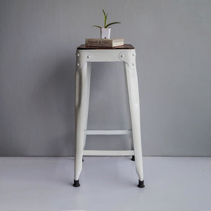 Industrial Bar Furniture Power House | White Bar Stool – The Black Steel