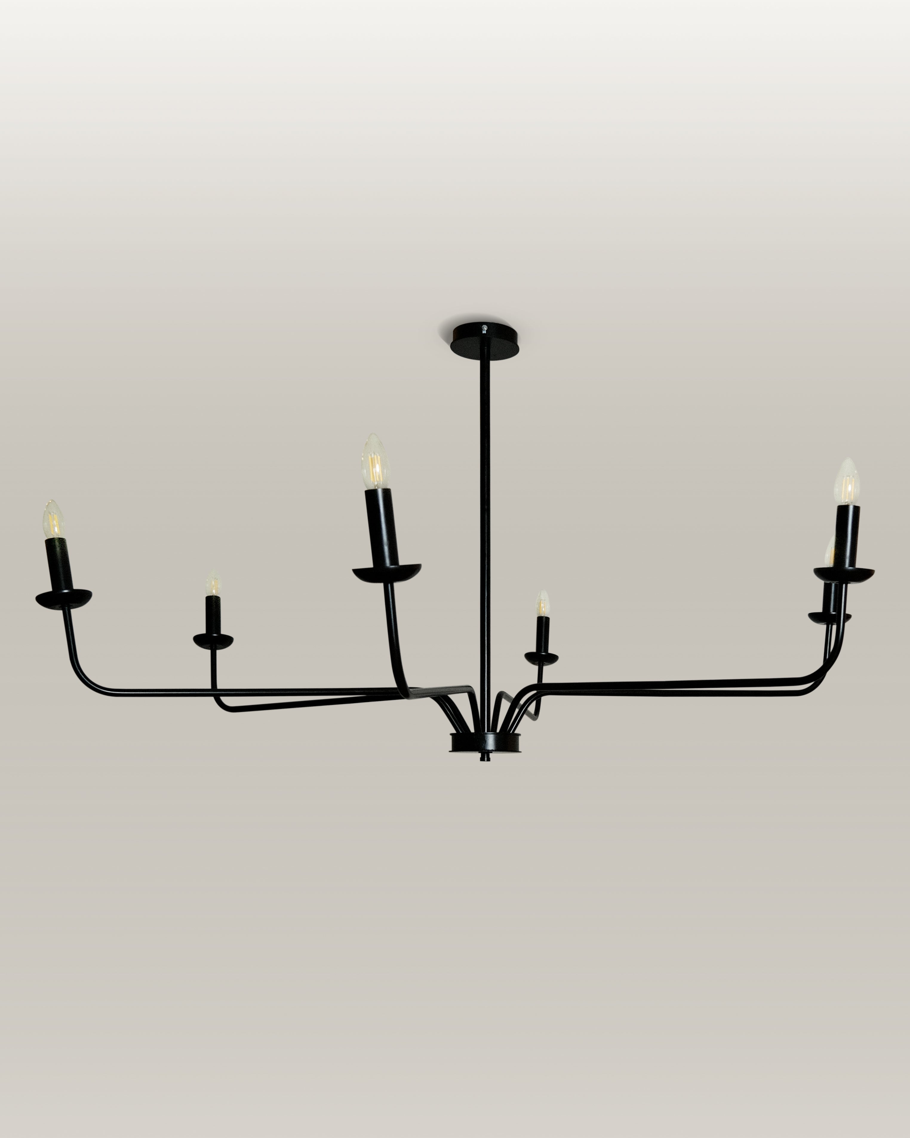 CLR125 Citadel Candle Light Chandelier – The Black Steel