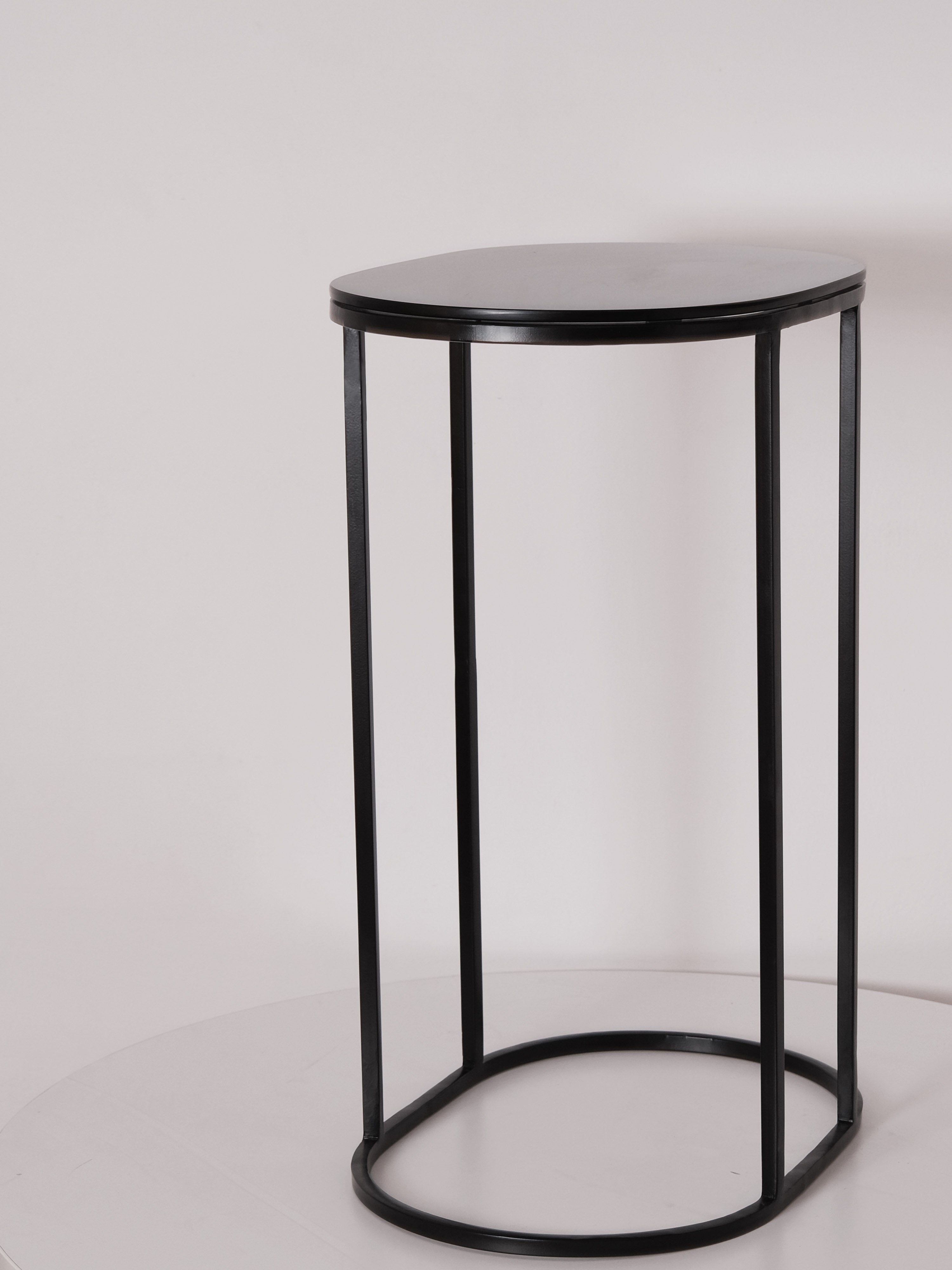 CFR124 Metal and Glass Side Table – The Black Steel