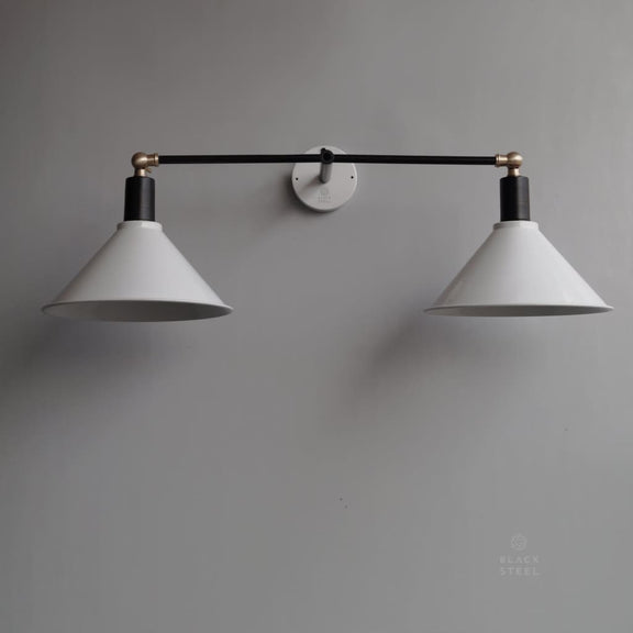 CWS113 Art Studio Double-Shade Lamp Wall Sconce – The Black Steel