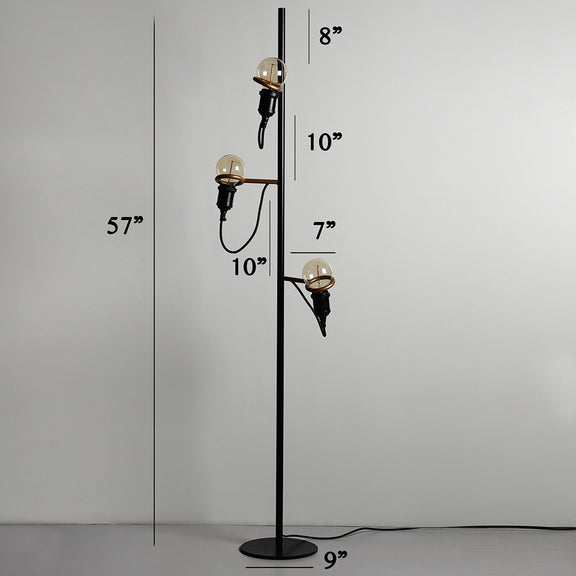 CLF110 Lucent Floor Lamp Chic Tall Standing Light Fixture – The Black Steel