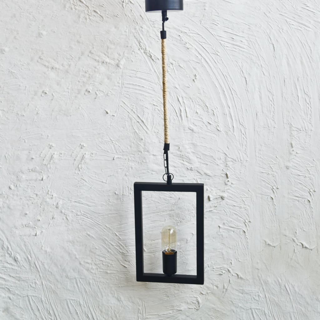 CLH146 Rectangle Frame Industrial Ceiling Pendant Lighting – The Black ...